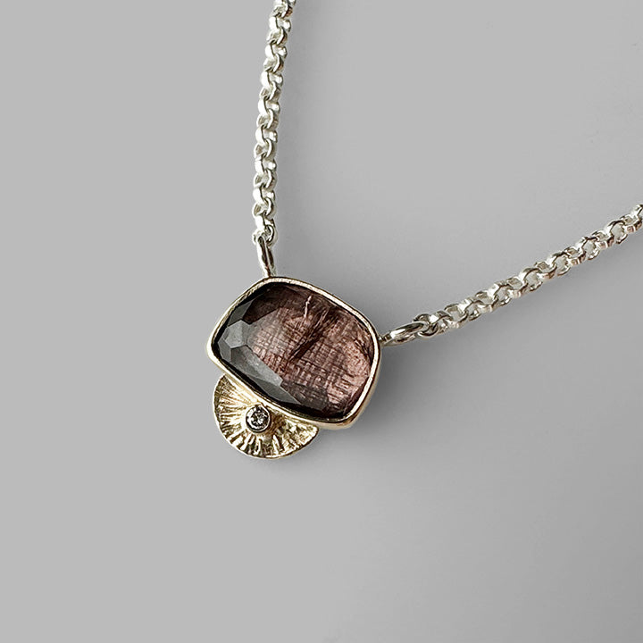 Guppy Necklace Dusty Rose Tourmaline McKenzie Mendel Jewelry